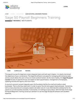 Sage 50 payroll beginners training | PDF