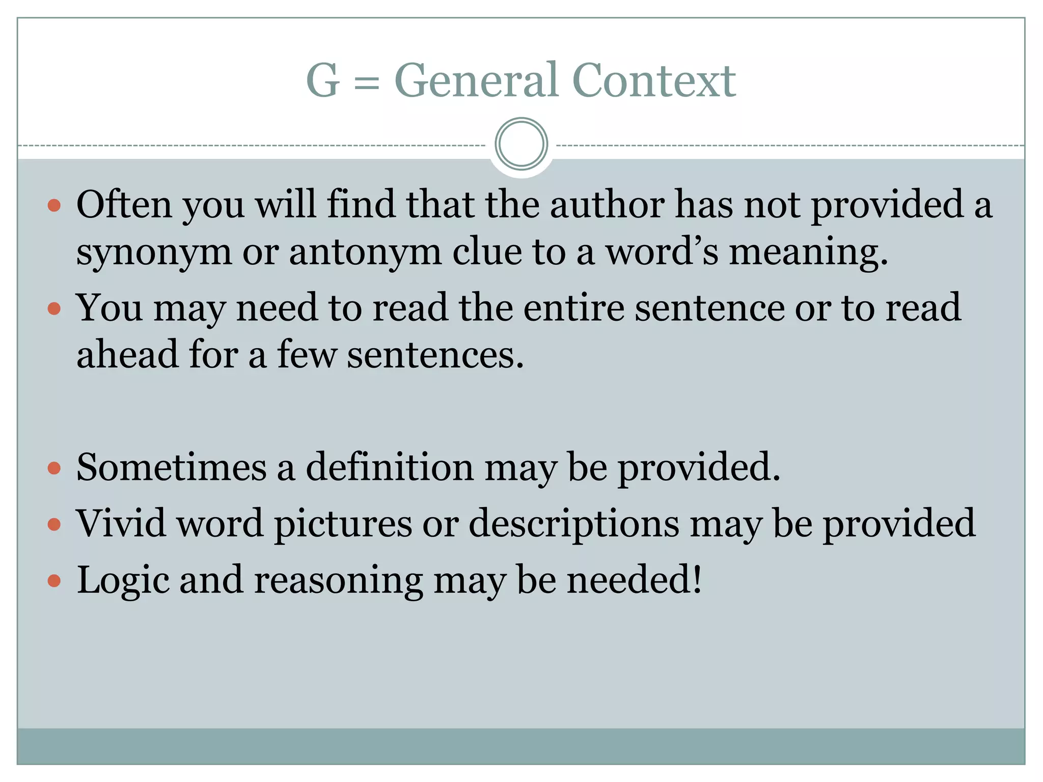Sage approach to vocabulary | PPTX
