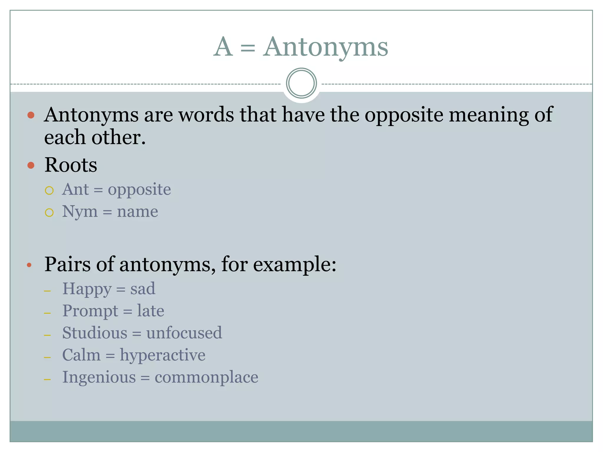 Sage approach to vocabulary | PPTX