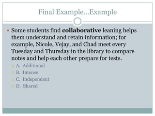 Sage approach to vocabulary | PPTX