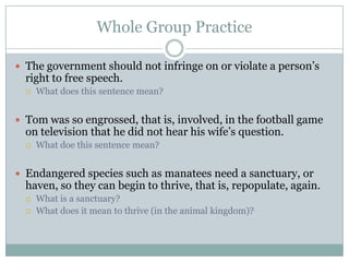 Sage approach to vocabulary | PPTX