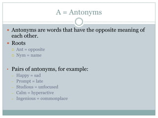Sage approach to vocabulary | PPTX