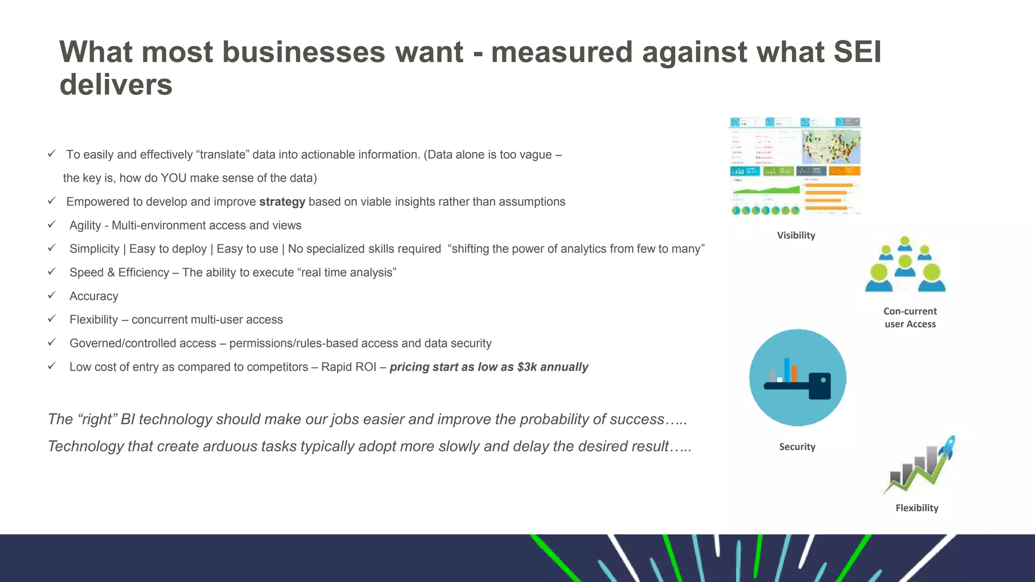 Sage Business Intelligence Solutions Comparison | PPT