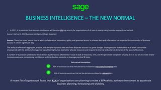 Sage Business Intelligence Solutions Comparison | PPTX | Databases | Computer Software and ...