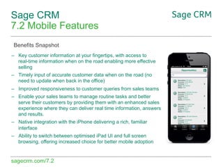Sage CRM 7.2 What's New! | PPT | Free Download