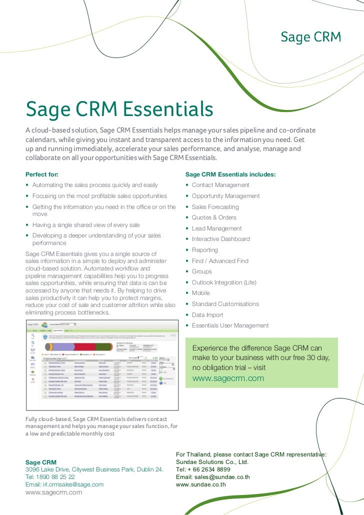 Sage CRM Essentials (Cloud)