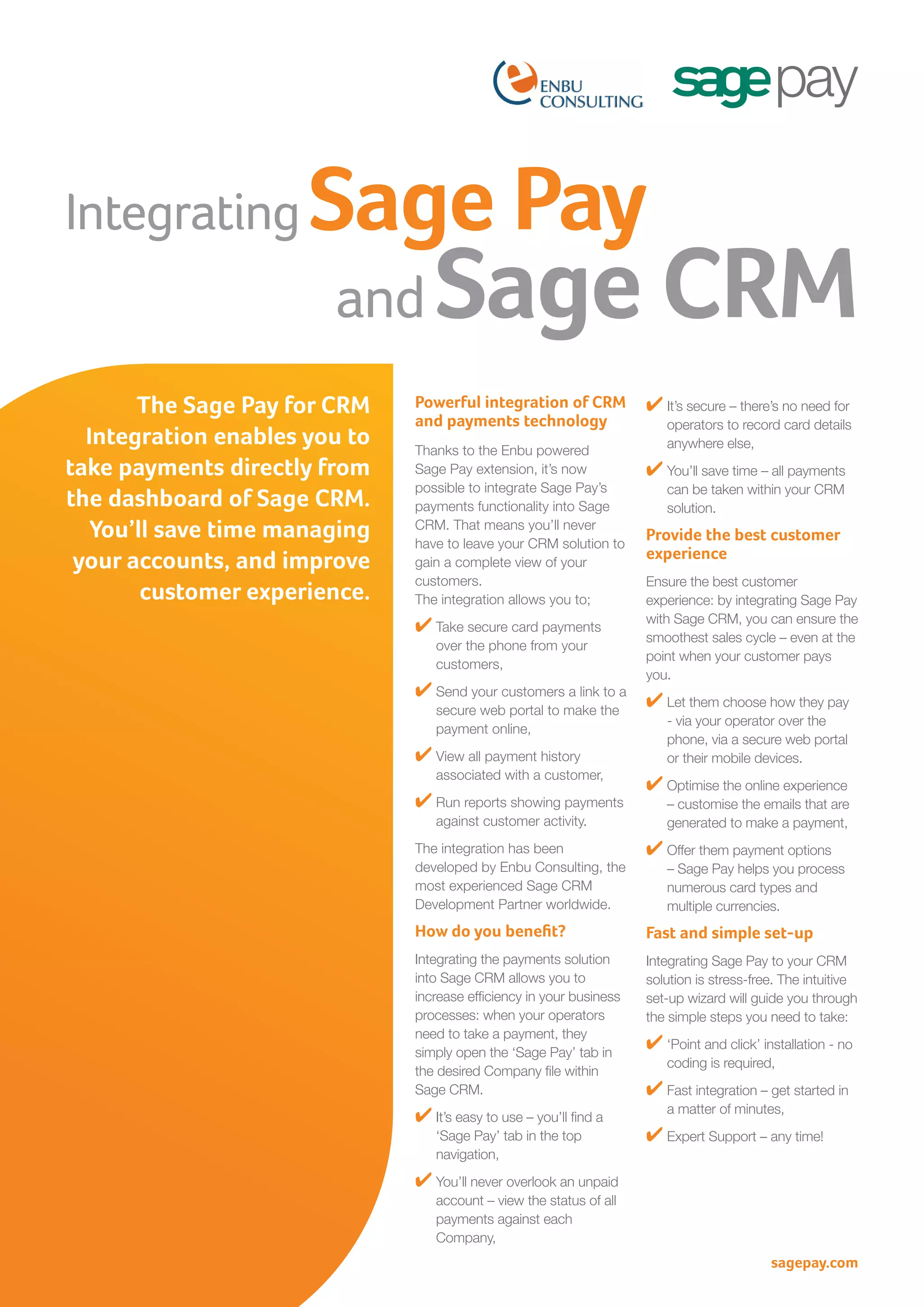 Sage Pay for CRM | PDF | Credit Cards | Personal Debt