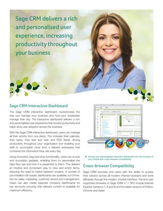 Sage CRM product brochure | PDF