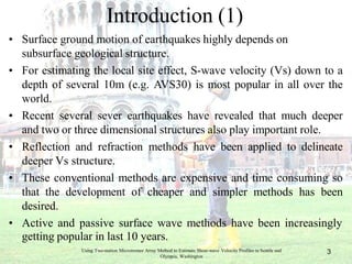 2D Microtremor Array | PPTX