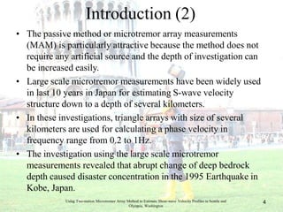 2D Microtremor Array | PPTX