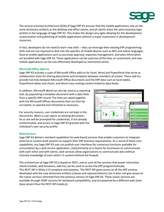 Sage ERP X3 Technology And Architecture | PDF