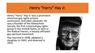 Homophile Movement Part 3 | PPTX