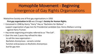 Homophile Movement Part 3 | PPTX