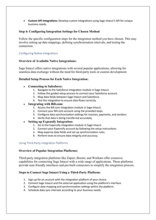 Sage Intacct Integration ConnectorA Comprehensive Guide | PDF
