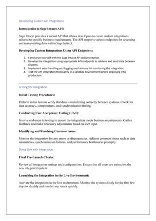 Sage Intacct Integration ConnectorA Comprehensive Guide | PDF