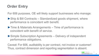 Sage Intacct Presentation - Moving from Order Entry to Contracts | PDF