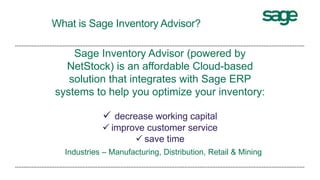 Sage Inventory Advisor | PPT