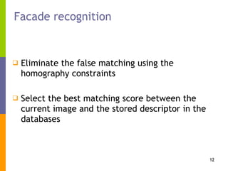 Buildings Recognition and Camera Localization Using Image Texture Description | PPT
