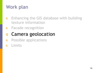 Buildings Recognition and Camera Localization Using Image Texture Description | PPT