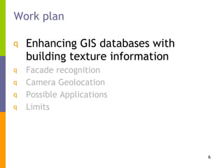 Buildings Recognition and Camera Localization Using Image Texture Description | PPT