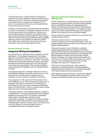 Sage Payroll Software Buyers Guide | PDF