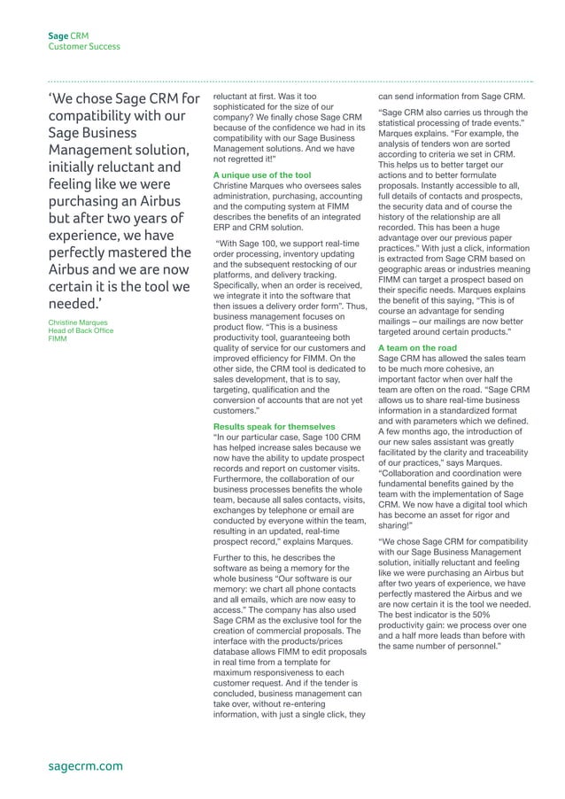 Sage Success - FIMM | PDF