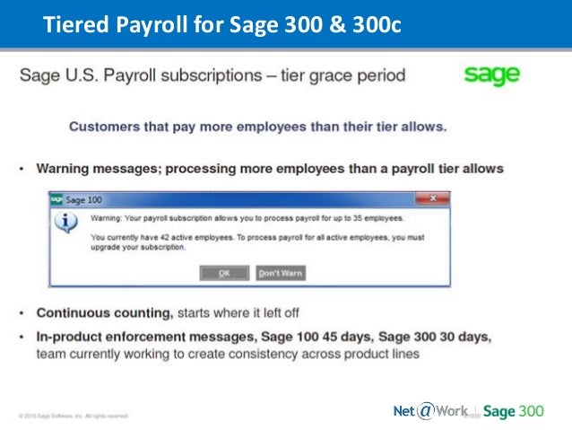 Sage Tiered Payroll for Sage 300 and Sage 300c