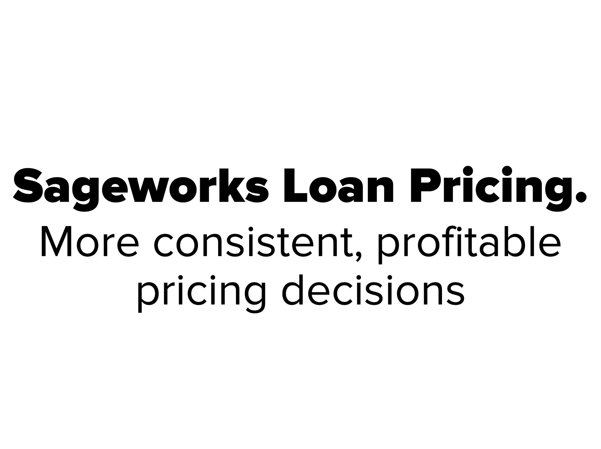 Sageworks loan pricing slides | PDF