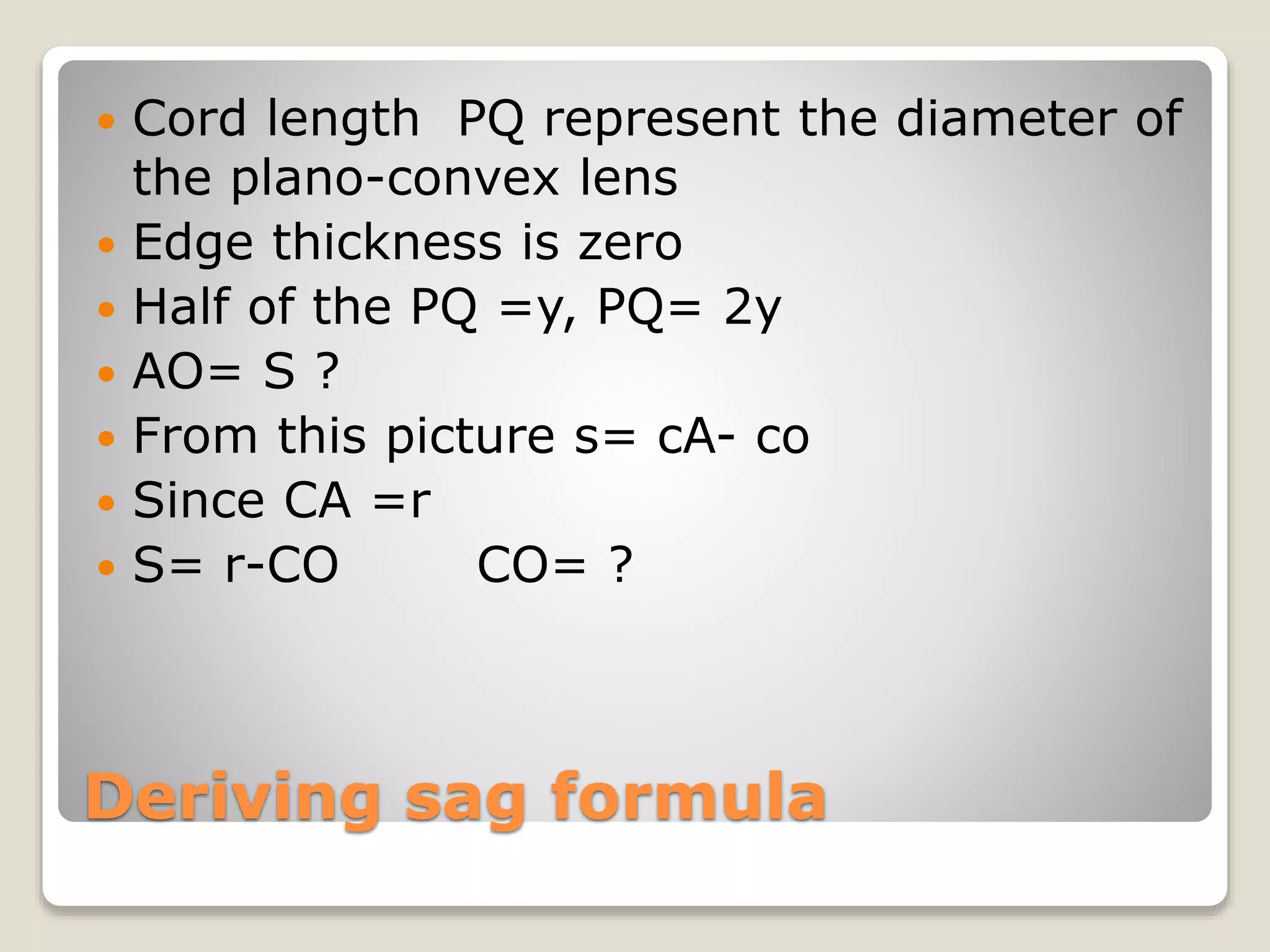 Sag formula | PPTX