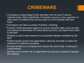 MALWARE AND ITS TYPES | PPTX