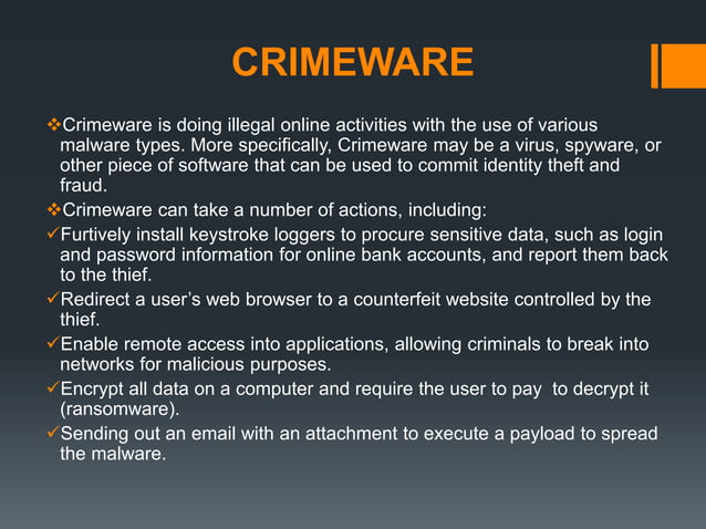 MALWARE AND ITS TYPES | PPTX