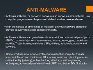 MALWARE AND ITS TYPES | PPTX