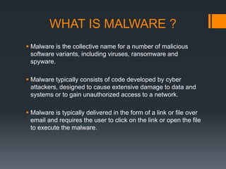 MALWARE AND ITS TYPES | PPTX