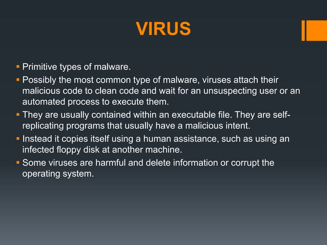 MALWARE AND ITS TYPES | PPTX