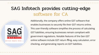 SAG Infotech: Streamlined Software for Tax, TDS, Payroll & GST ...