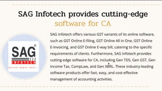 SAG Infotech: Streamlined Software for Tax, TDS, Payroll & GST ...