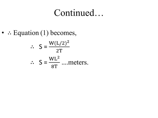 Sag in overhead transmission line, sag calculation & string chart | PPT