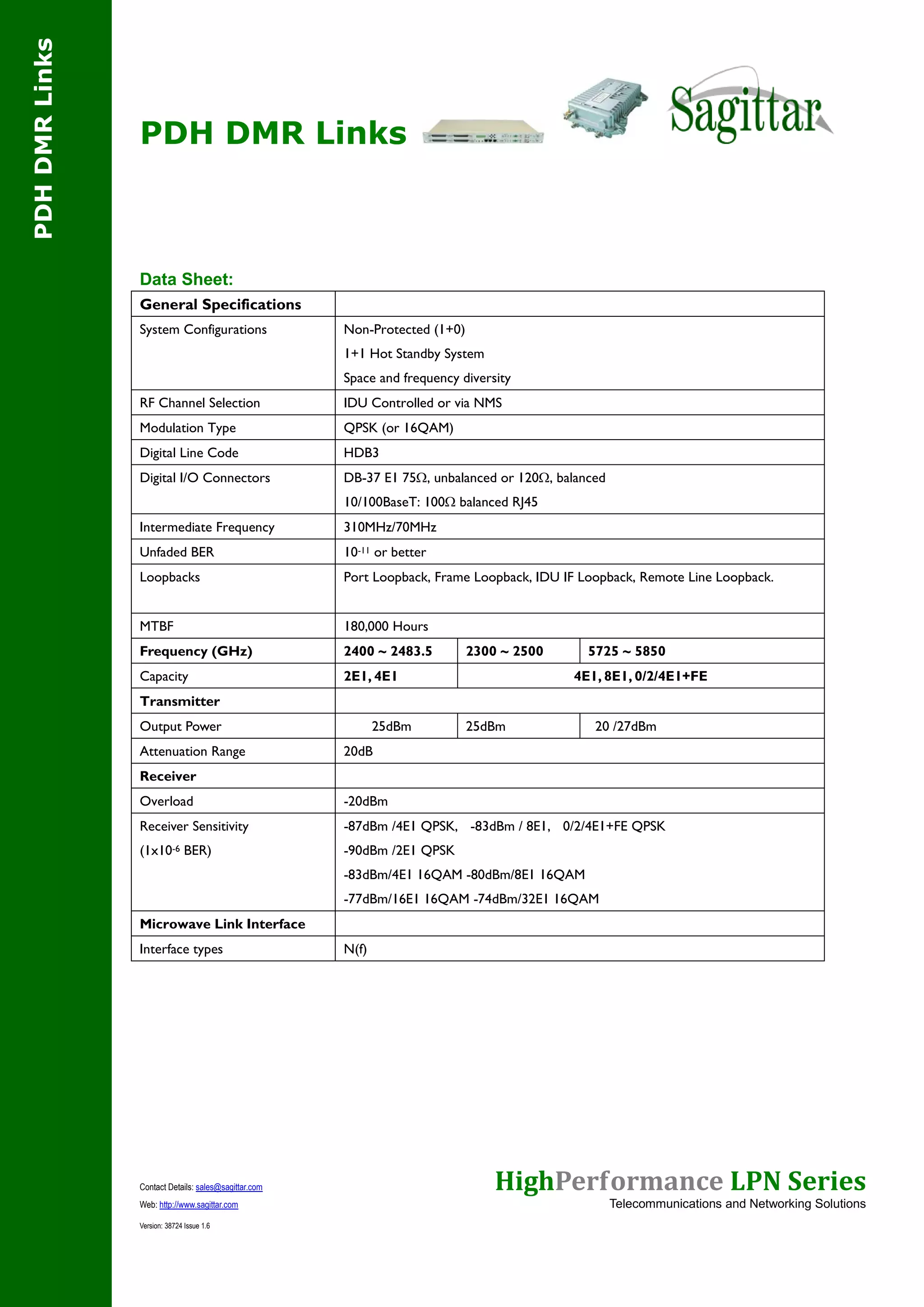 Sagittar License-exempt Band 5.8GHz (ISM) PDH Digital Microwave Radio ...