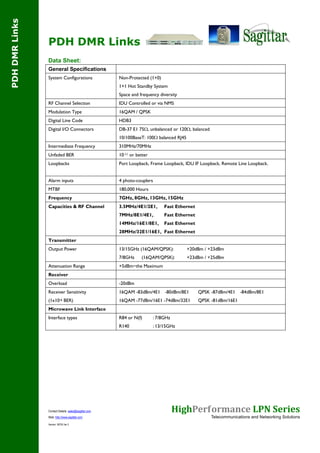 Sagittar PDH Digital Microwave Radios: LPN-series Digital Microwave ...
