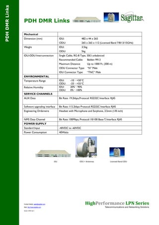 Sagittar PDH Digital Microwave Radios: LPN-series Digital Microwave ...