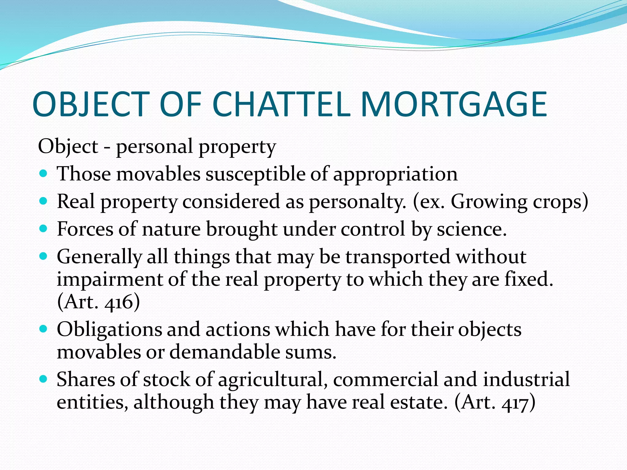 Pledge and Chattel Mortgage | PPTX
