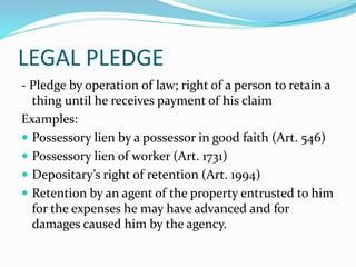 Pledge and Chattel Mortgage | PPTX