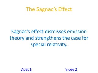 The Sagnac Effect | PPTX