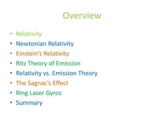 The Sagnac Effect | PPTX