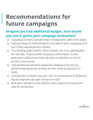 Project 5- Part 2 Run an AdWords Campaign | PDF