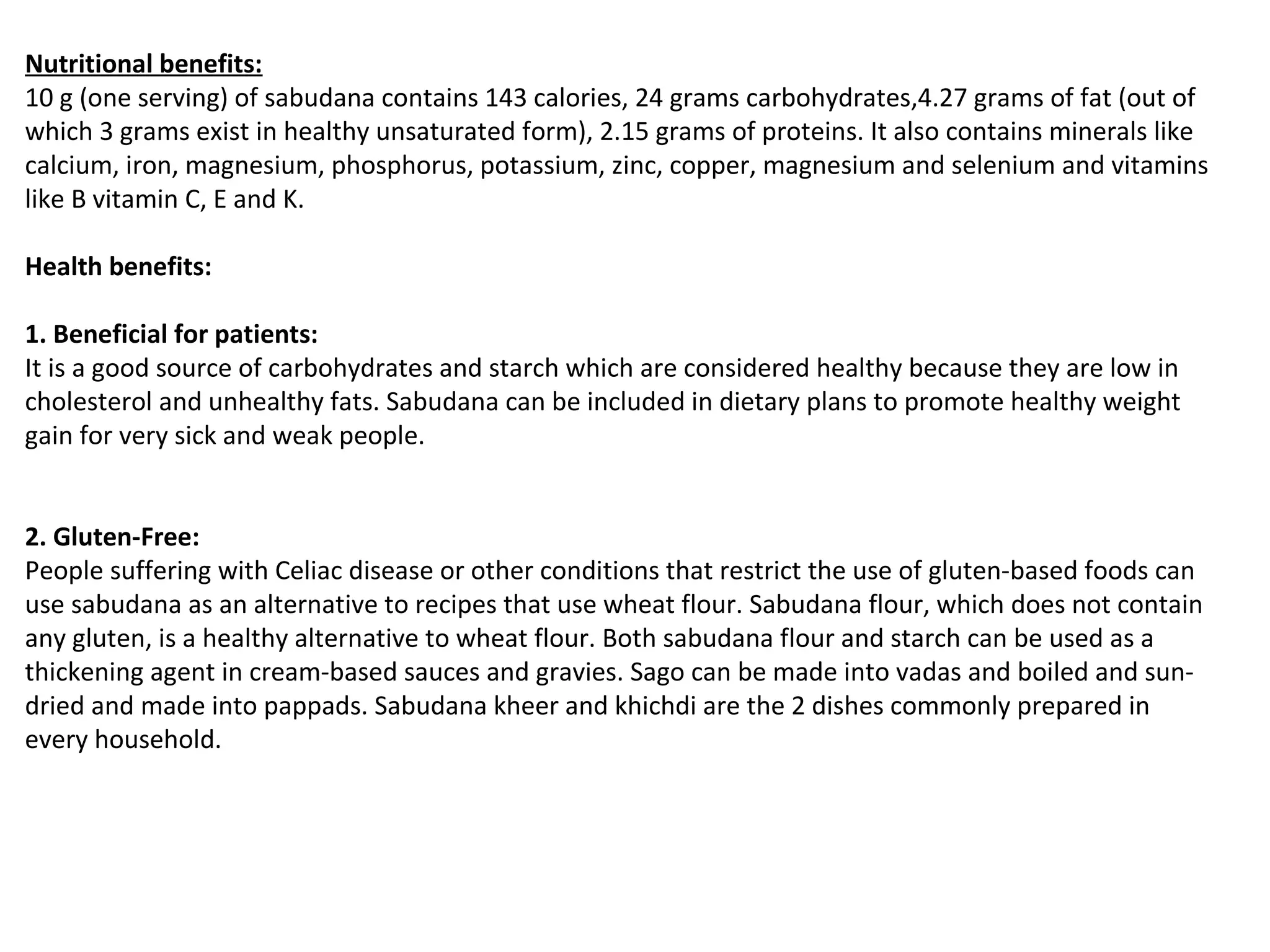 Sago or tapioca | PPT