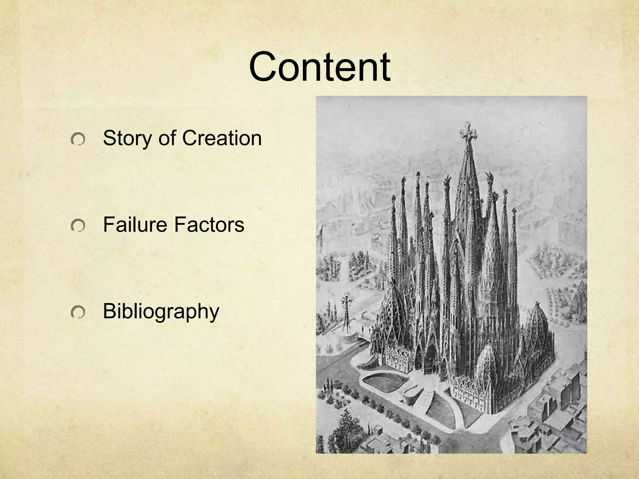 Sagrada Familia Project as a Failure | PPTX