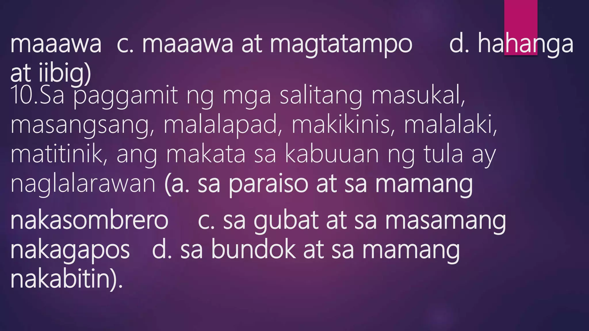 Sa gubat na mapanglaw | PPTX