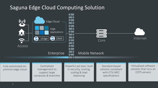 Saguna edge computing solution for private enterprise networks | PPTX