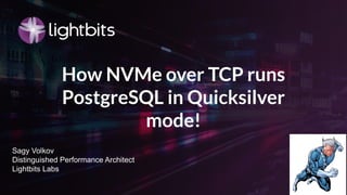 stackconf 2025 | How NVMe over TCP runs PostgreSQL in Quicksilver mode! by Sagy Volkov.pdf